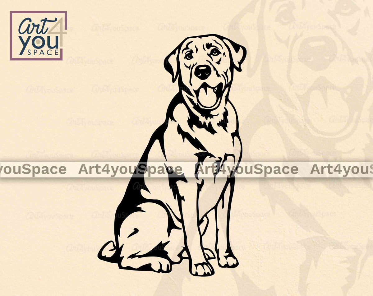 Buy Funny Sitting Labrador SVG, DXF, PNG – Art4youSpace