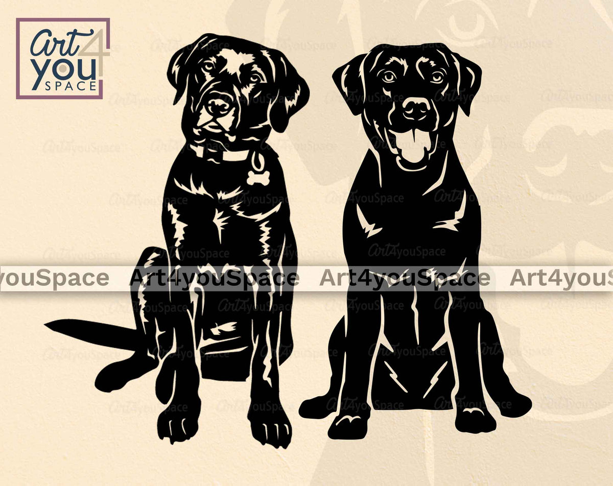 Buy Labrador in a sitting pose SVG, DXF, PNG – Art4youSpace