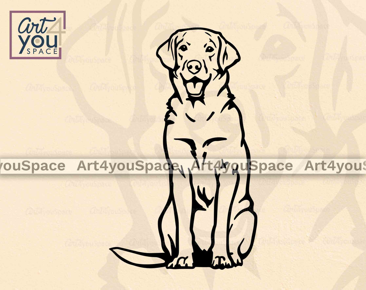 Buy Funny Sitting Labrador SVG, DXF, PNG – Art4youSpace