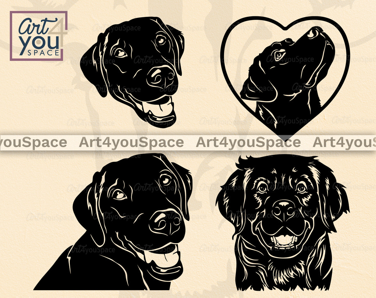 Buy Black Labrador Retriever Cut File SVG, DXF, PNG – Art4youSpace