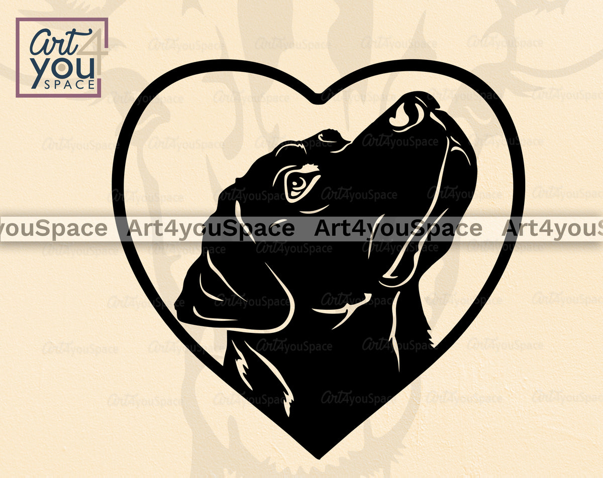 Buy Black Labrador Retriever Cut File SVG, DXF, PNG – Art4youSpace