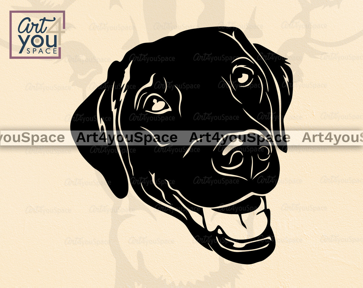Buy Black Labrador Retriever Cut File SVG, DXF, PNG – Art4youSpace