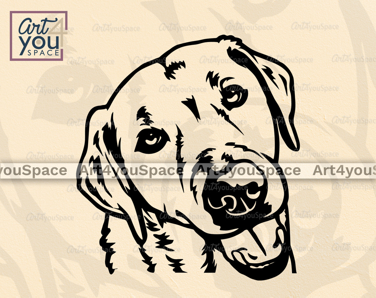 Buy Labrador with glasses SVG, DXF, PNG – Art4youSpace