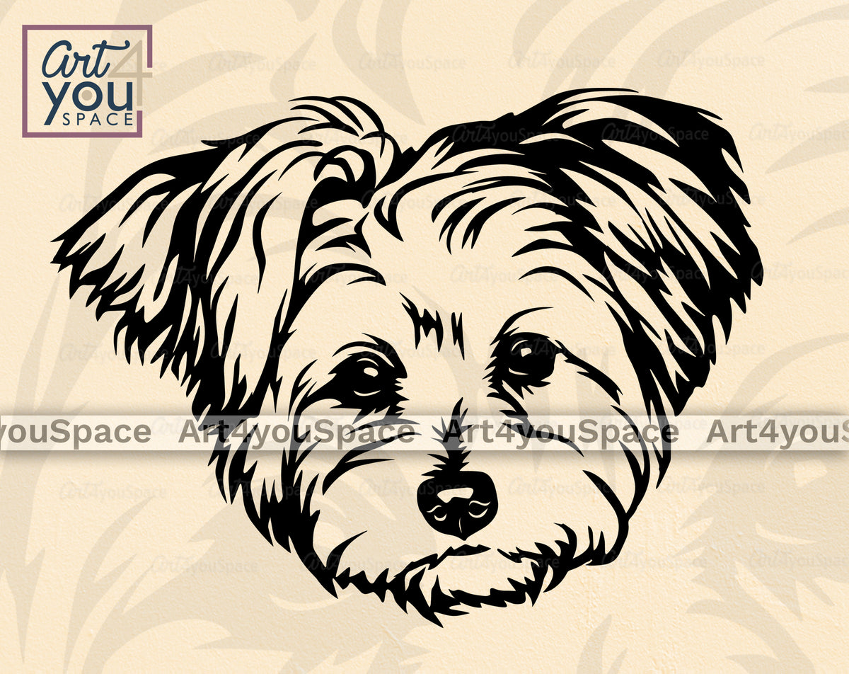 Buy Morkie Face SVG, DXF, PNG – Art4youSpace
