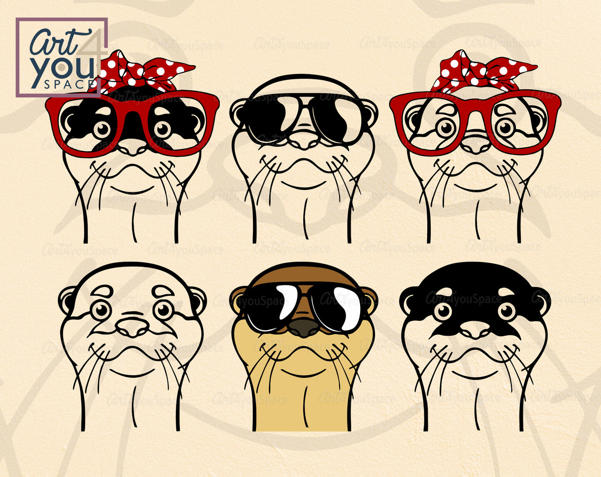 Buy Funny Otter SVG, DXF, PNG – Art4youSpace