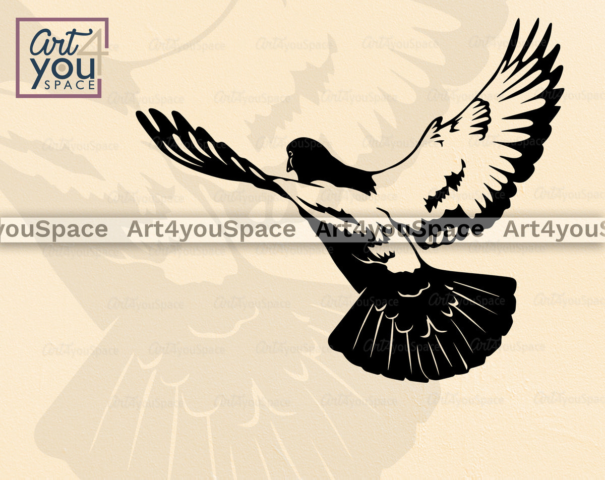 Buy Flying Pigeon SVG, DXF, PNG – Art4youSpace