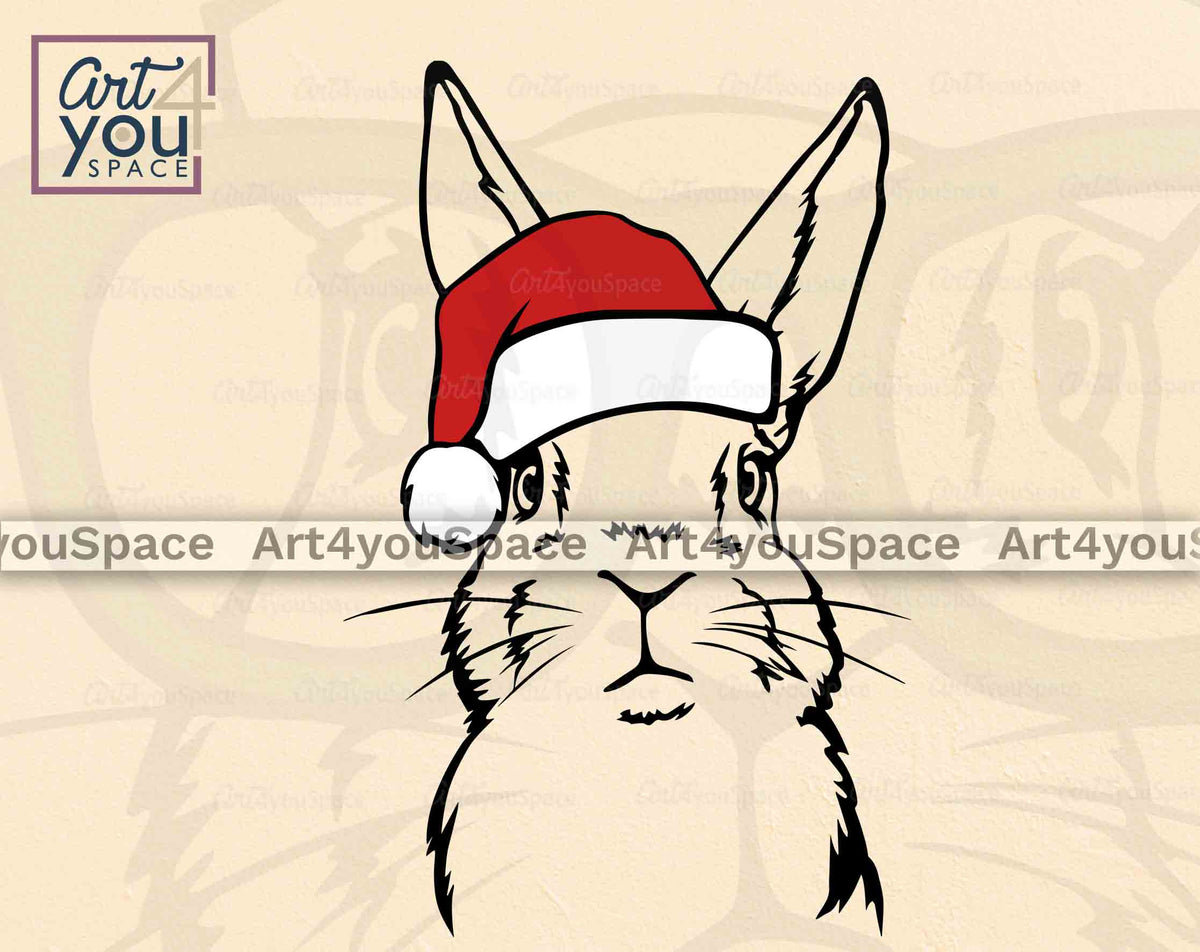Buy Bunny Christmas Svg SVG, DXF, PNG – Art4youSpace