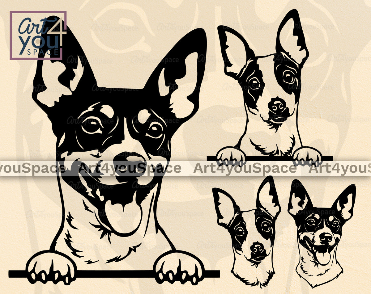 Buy Rat Terrier SVG, DXF, PNG – Art4youSpace