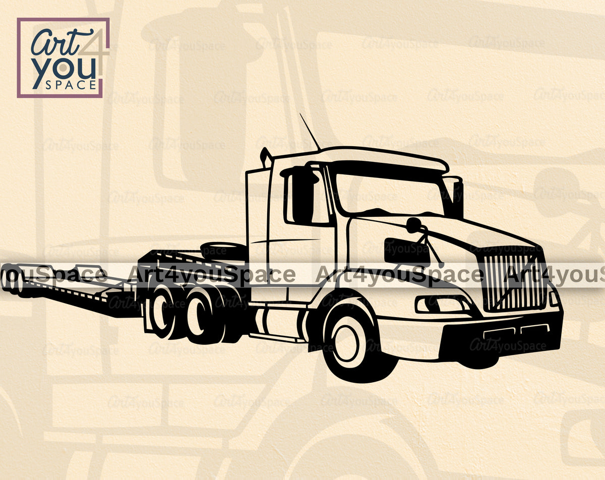 Buy Semi Truck SVG, DXF, PNG – Art4youSpace