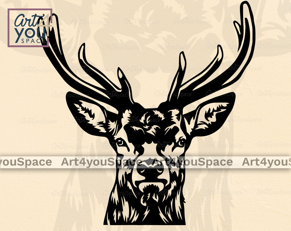 Buy Stag Illustration SVG, DXF, PNG – Art4youSpace