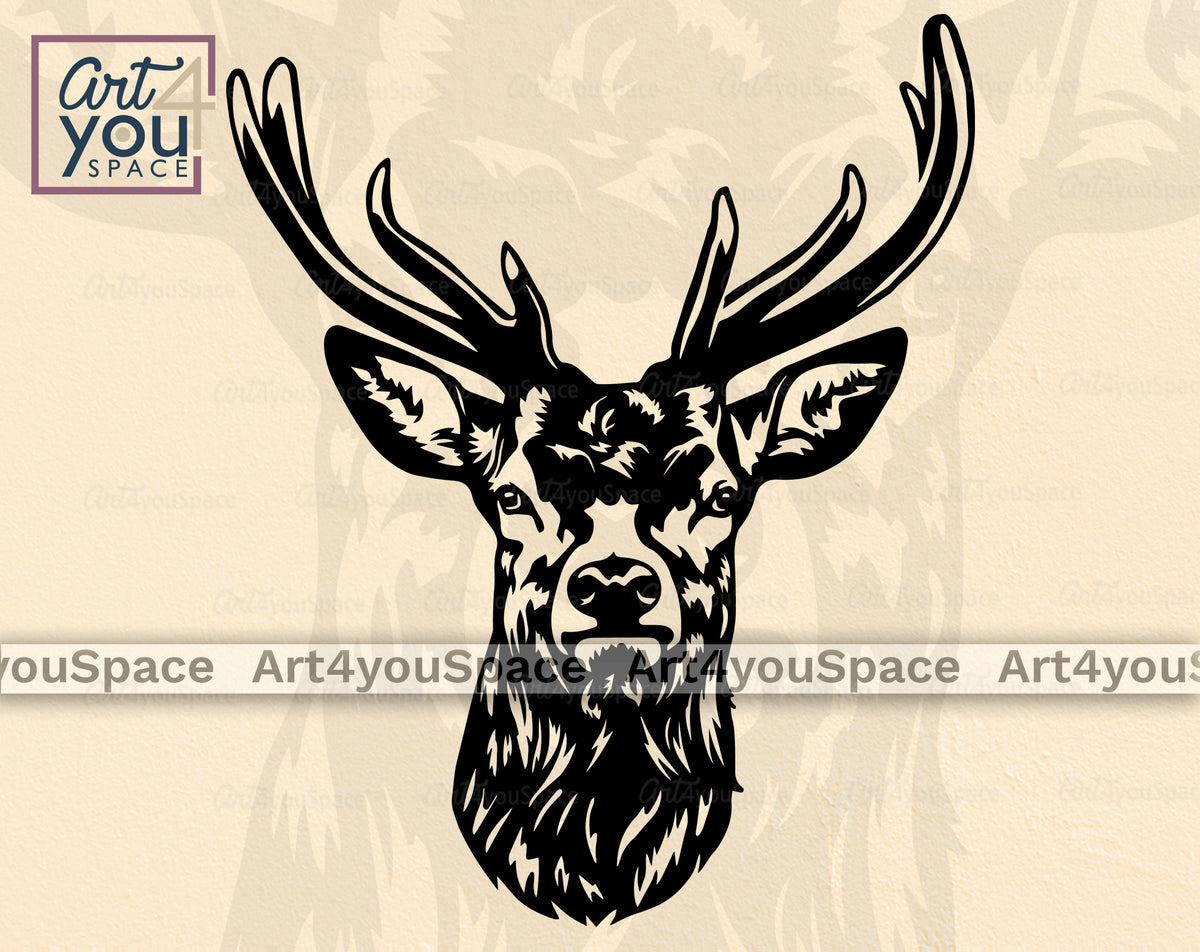 Buy Stag Illustration SVG, DXF, PNG – Art4youSpace