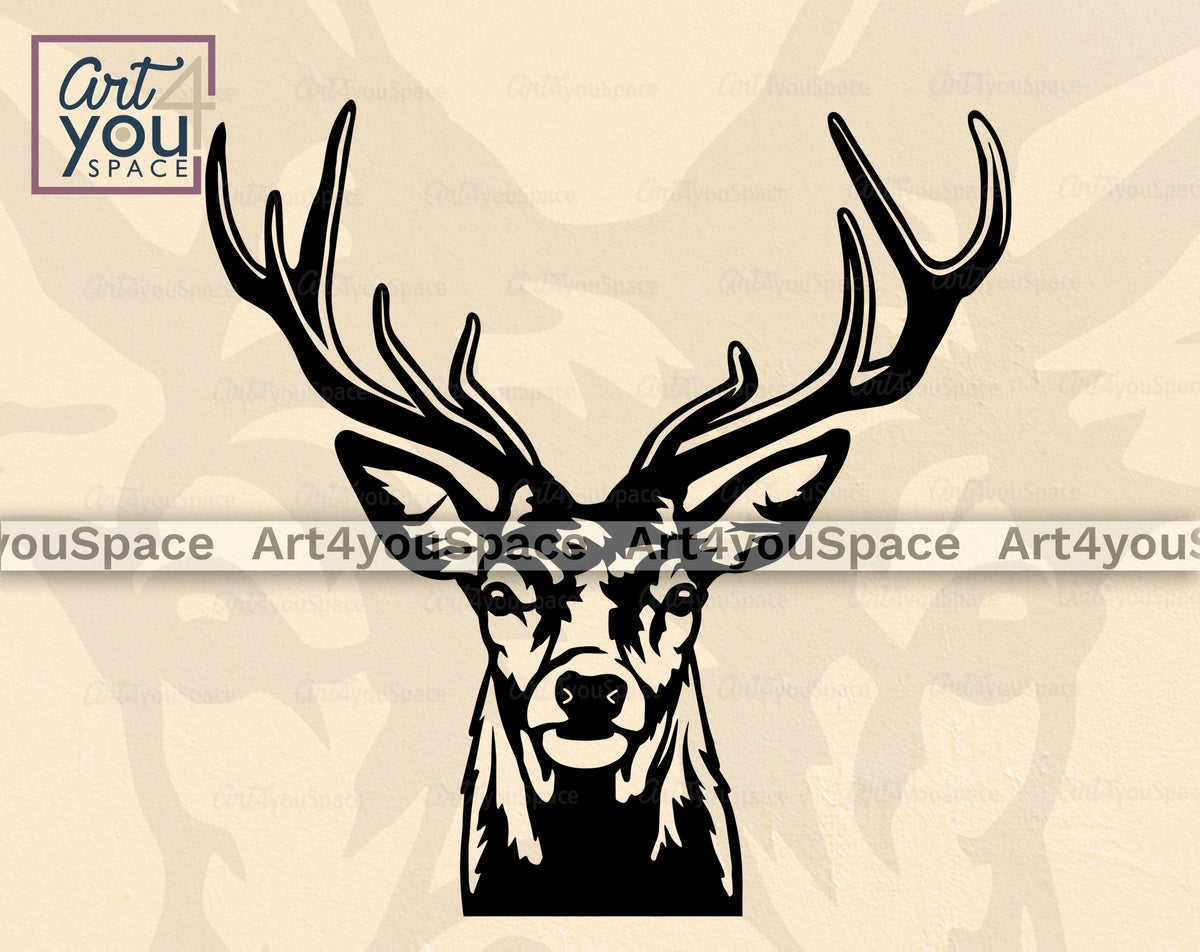 Buy Stag Head Svg SVG, DXF, PNG – Art4youSpace