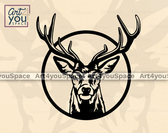 Buy Stag Head Svg SVG, DXF, PNG – Art4youSpace