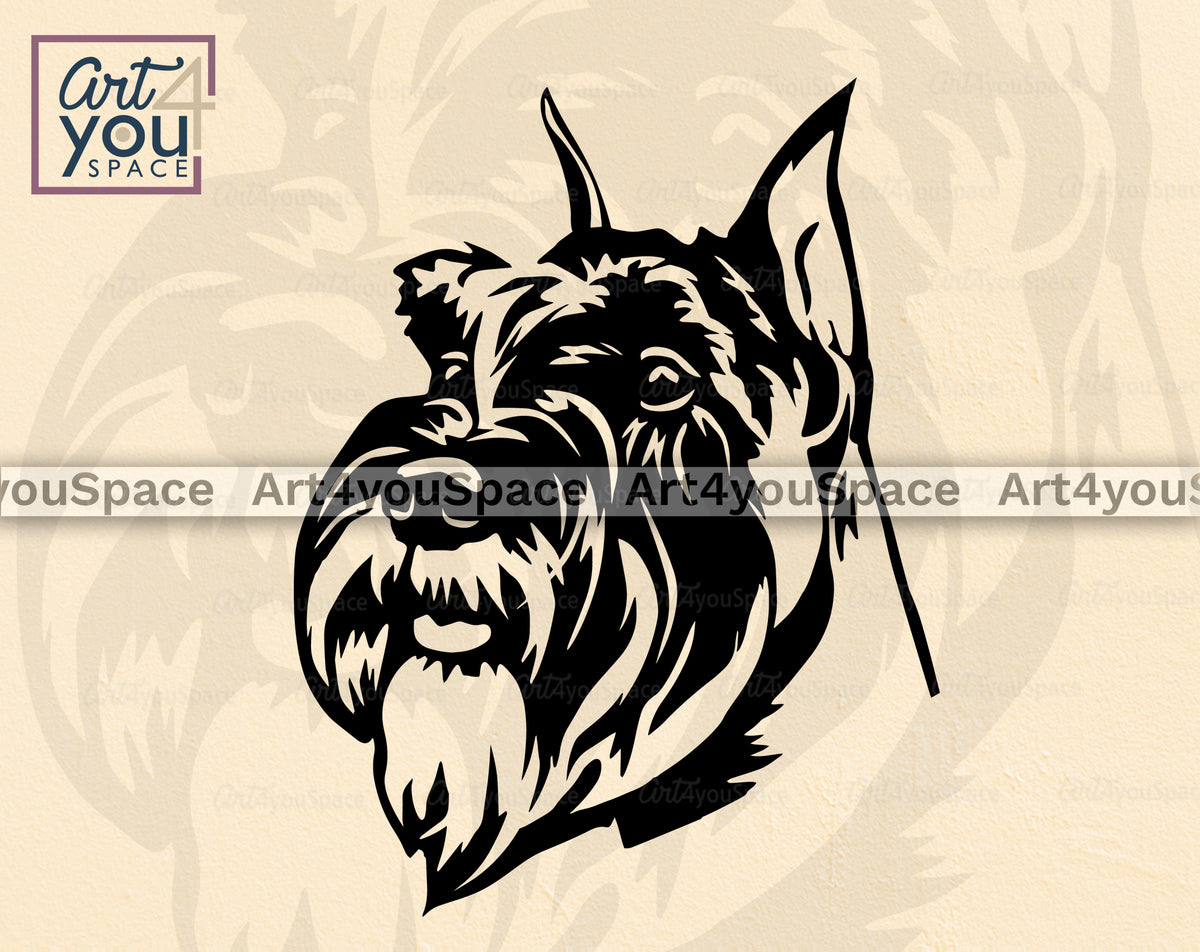 Buy Standard Schnauzer SVG, DXF, PNG – Art4youSpace