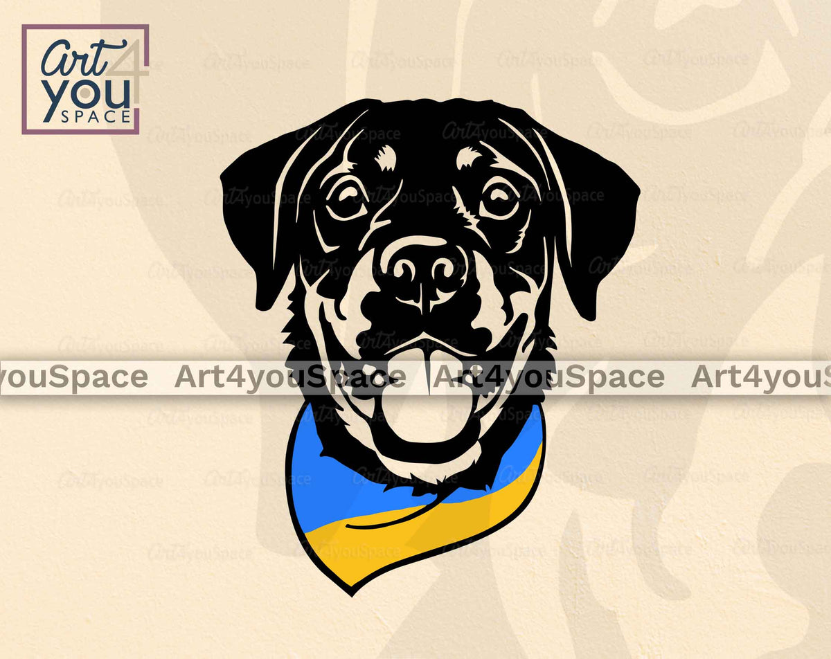 Buy Patriotic Dog With Ukrainian Flag SVG, DXF, PNG – Art4youSpace