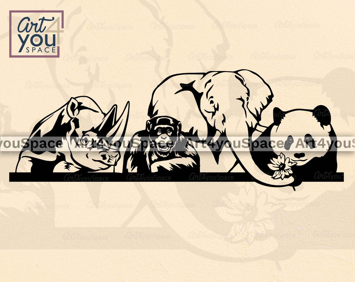 Buy Zoo Animals Svg SVG, DXF, PNG – Art4youSpace